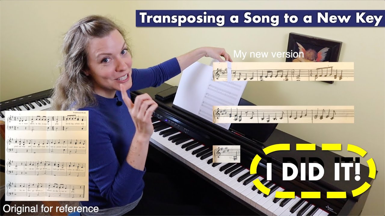 Transposing a song to a new key for piano sheet music - YouTube