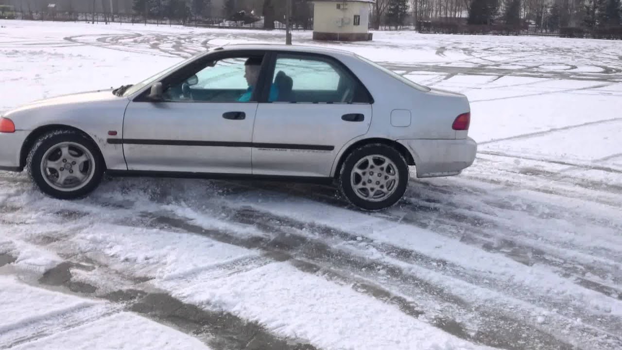 Honda Civic rtsi INTRAC d16z6 + m45 fresh snow - YouTube