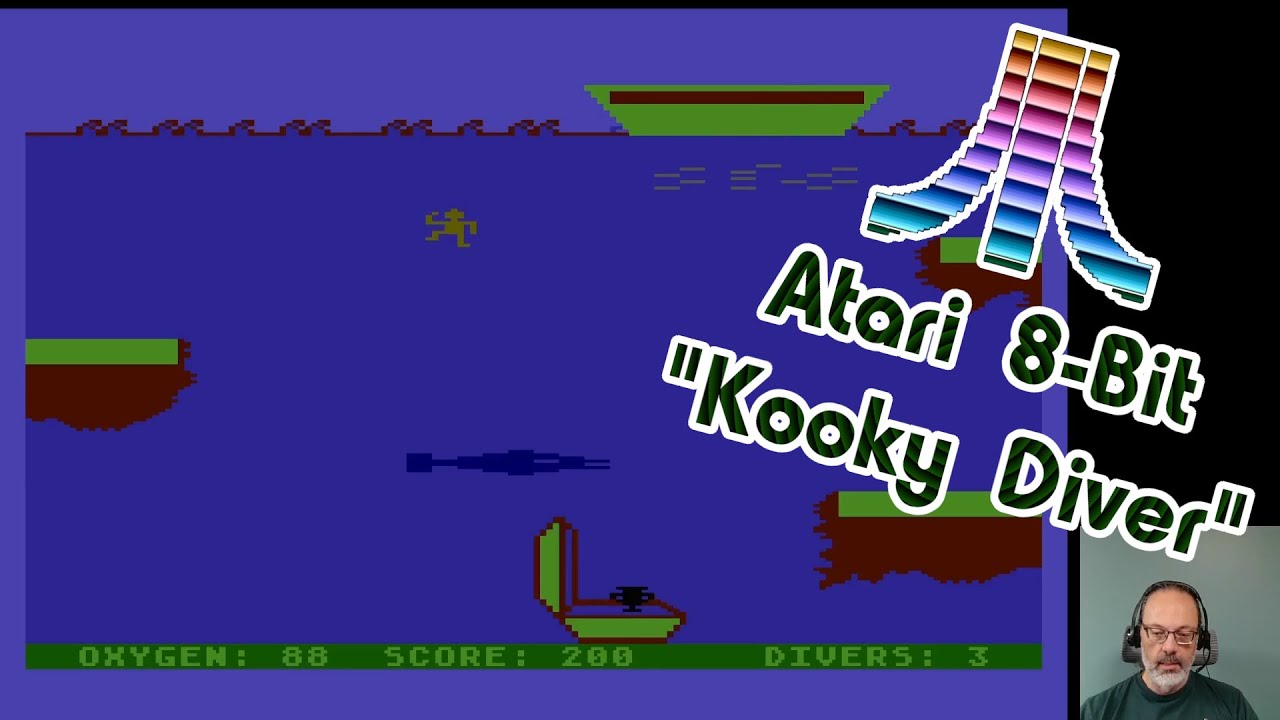 Atari 8-Bit Game Play, Kooky Diver - YouTube
