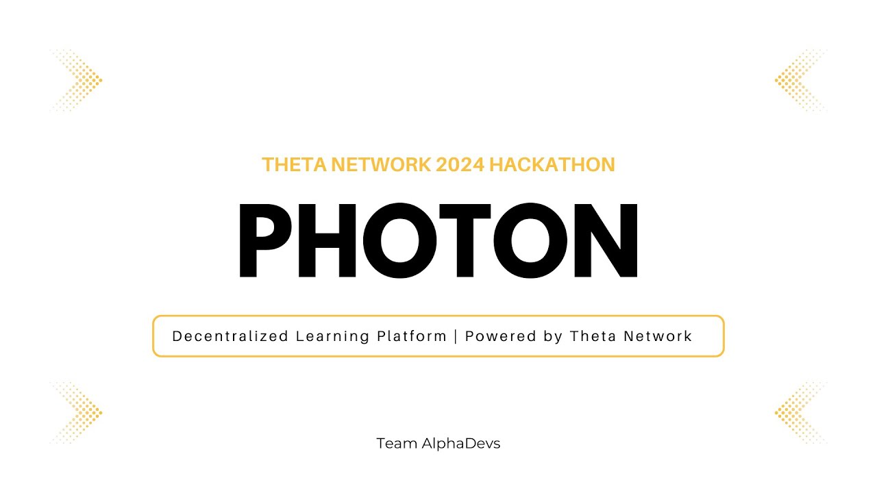 Photon | Decentralized Learning Platform | Built on Theta Network - YouTube