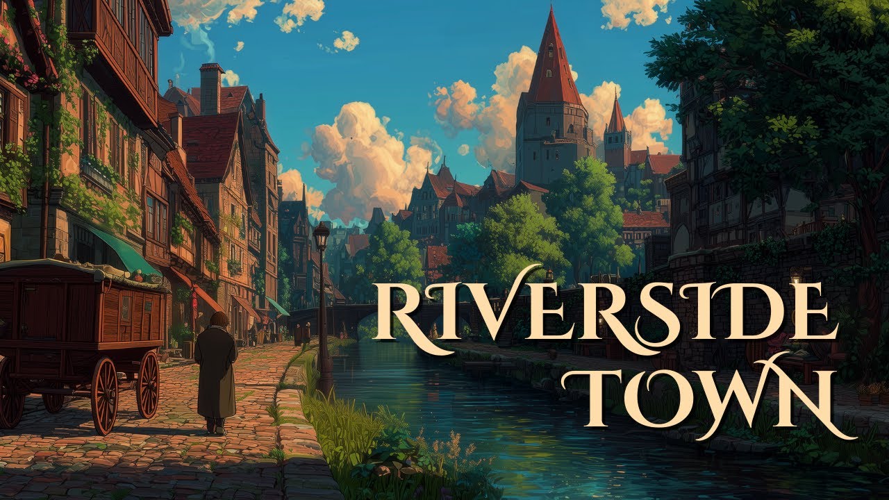 Medieval Fantasy Ambience I Riverside Town - YouTube