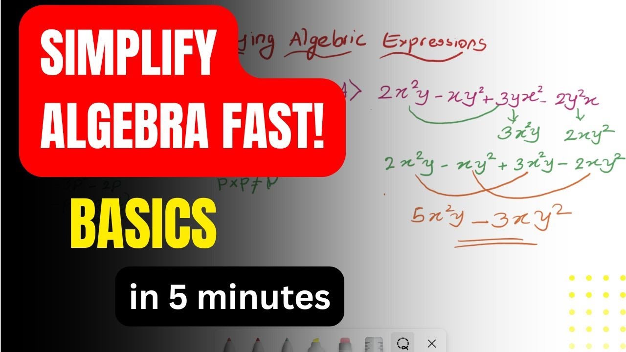 💯🔥How to simplify Algebraic Expressions the Easy Way | Step-by-Step ...