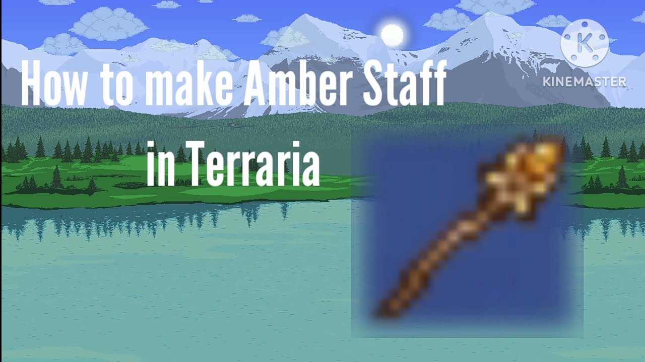 How to craft Amber Staff in Terraria - YouTube