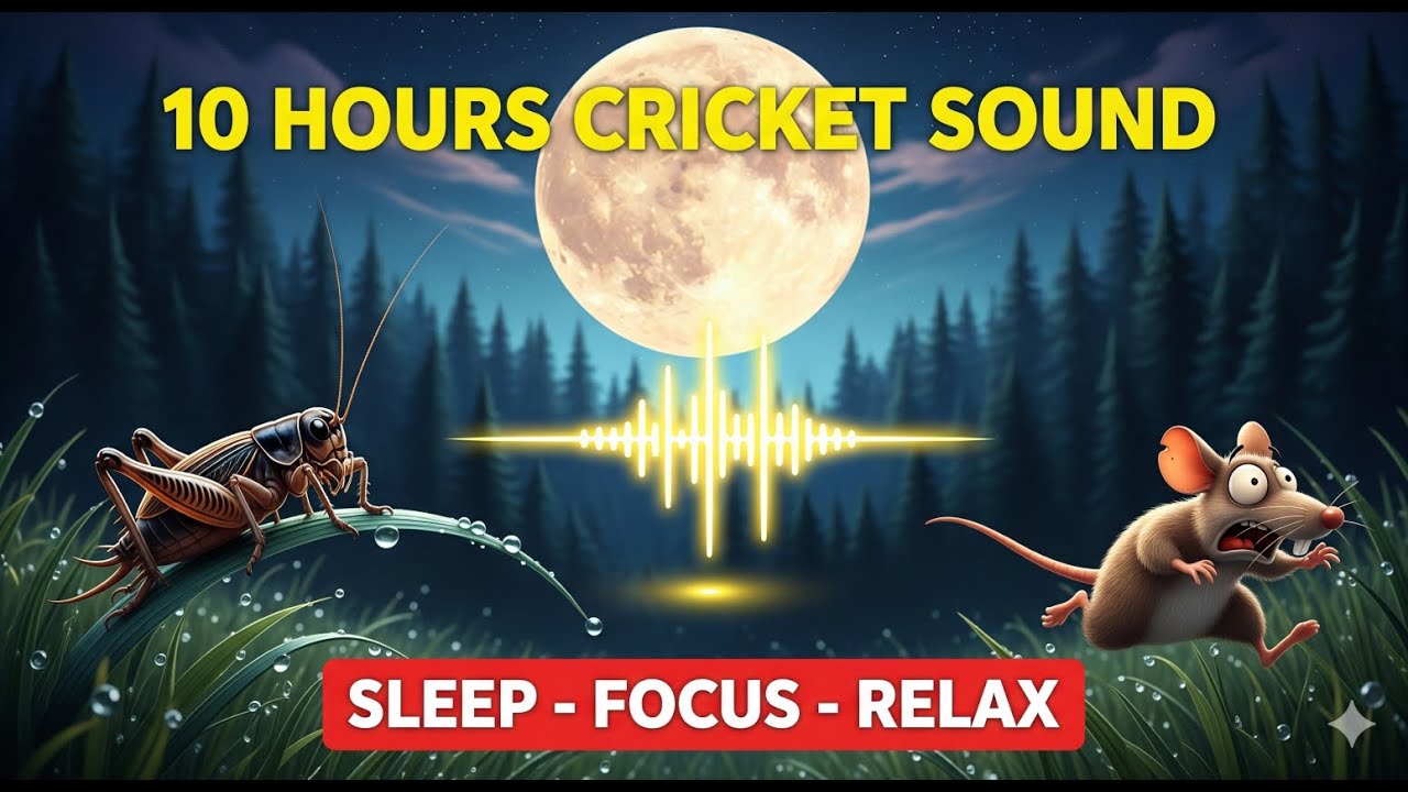 "Cricket Sounds at Night – Deep Sleep White Noise & Natural Anti Rat ...