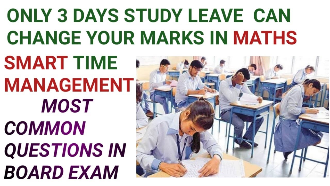 SMART TIME MANAGEMENT TIPS TO SCORE FULL MARKS IN MATHS IICLASS 10 ...