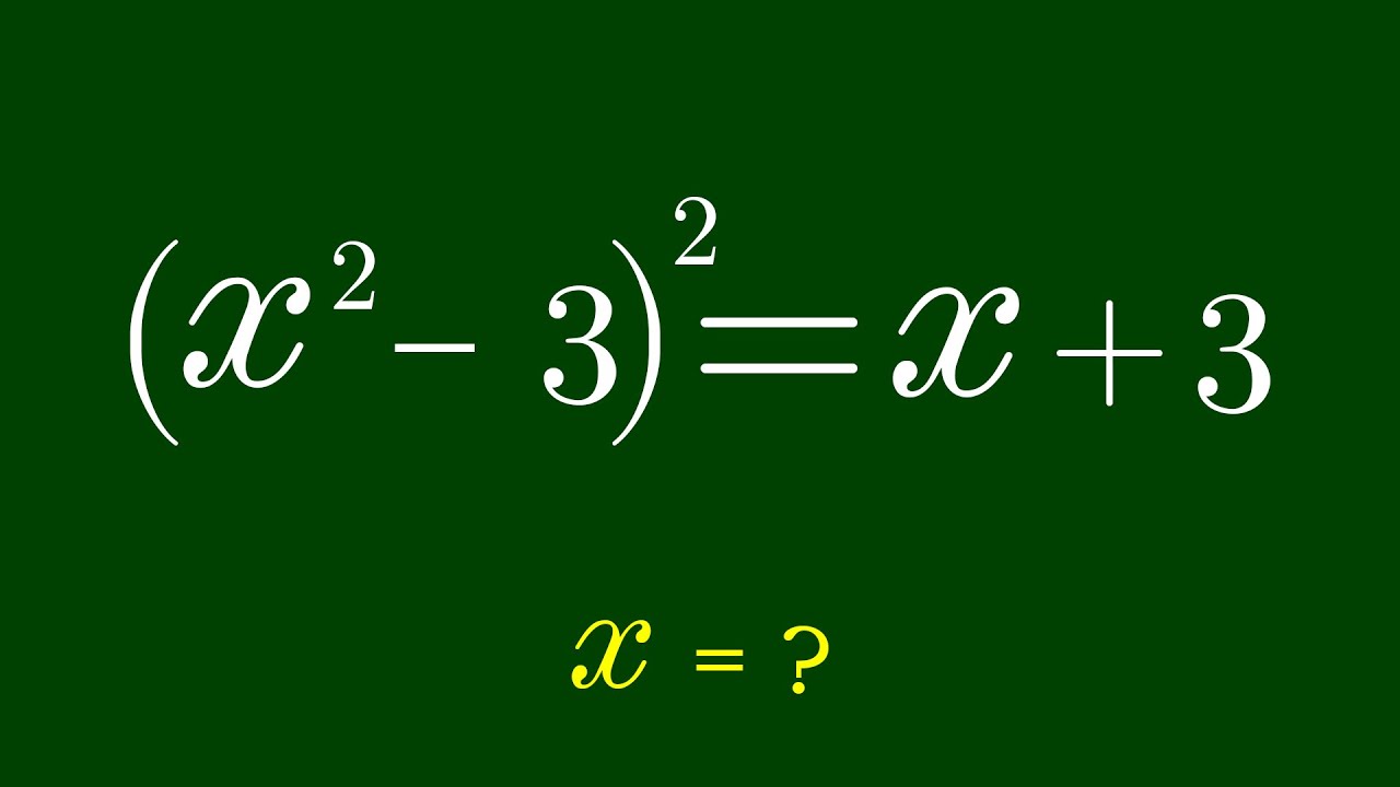 A Nice Algebra Problem | Math Olympiad | Find x=? - YouTube