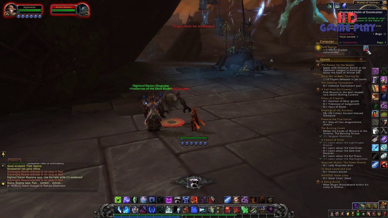 WOW Shadowlands Campaign Quest Field Seance - YouTube