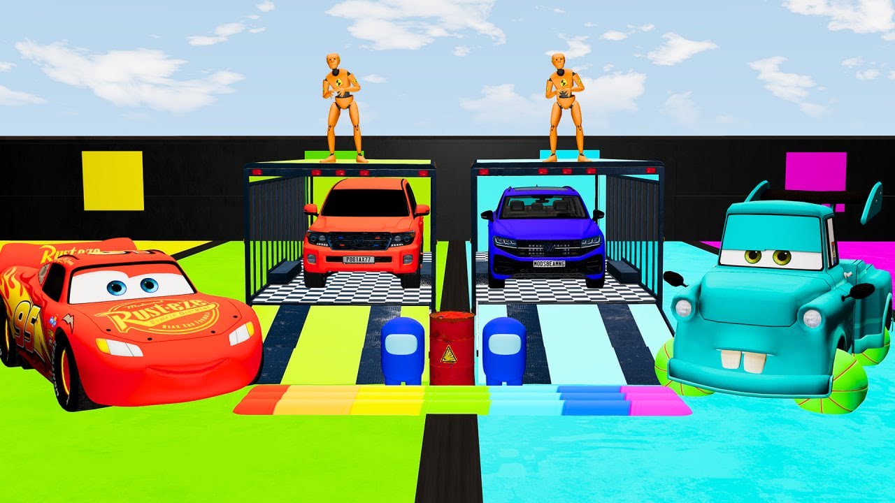 McQueen Impossible Maze Runner | Cars Teleportation - Maze vs Car ...