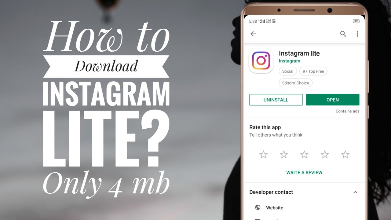 How To Download Official Instagram Lite App ? Only 4 mb ! - YouTube