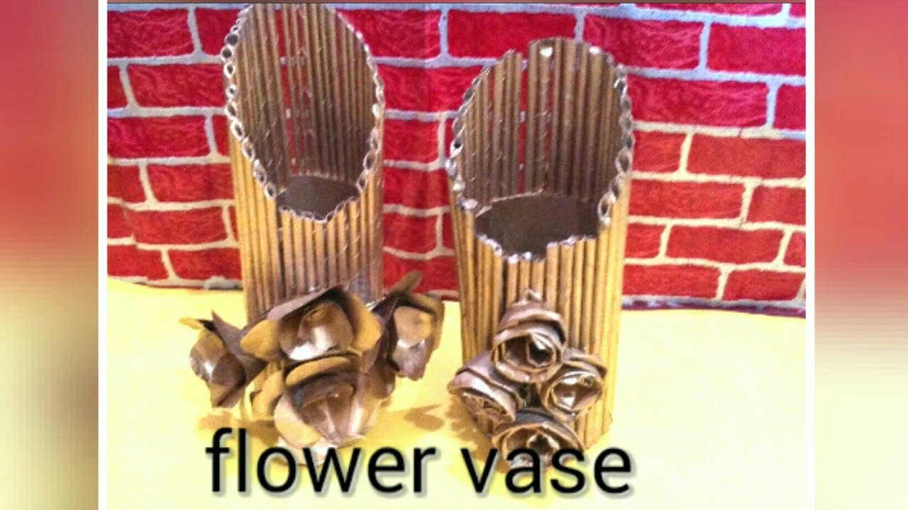 DIY-how to make flower vase with newspaper | easy flower pot with ...