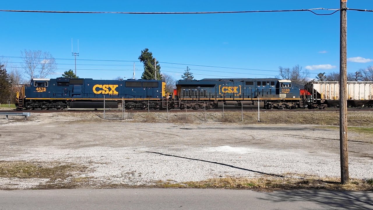 Nice Day for a Freight Train Capture | 2 CSX Locomotives at Work #train ...