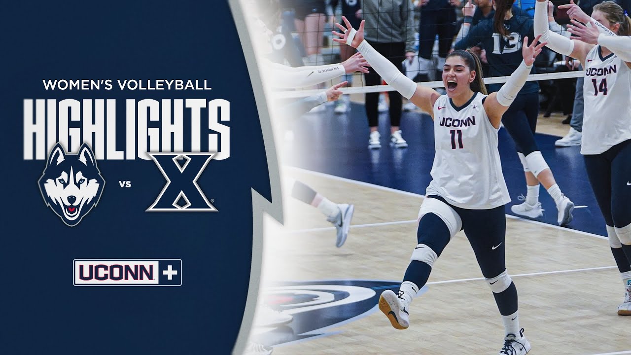 HIGHLIGHTS | UConn Women's Volleyball vs. Xavier - YouTube