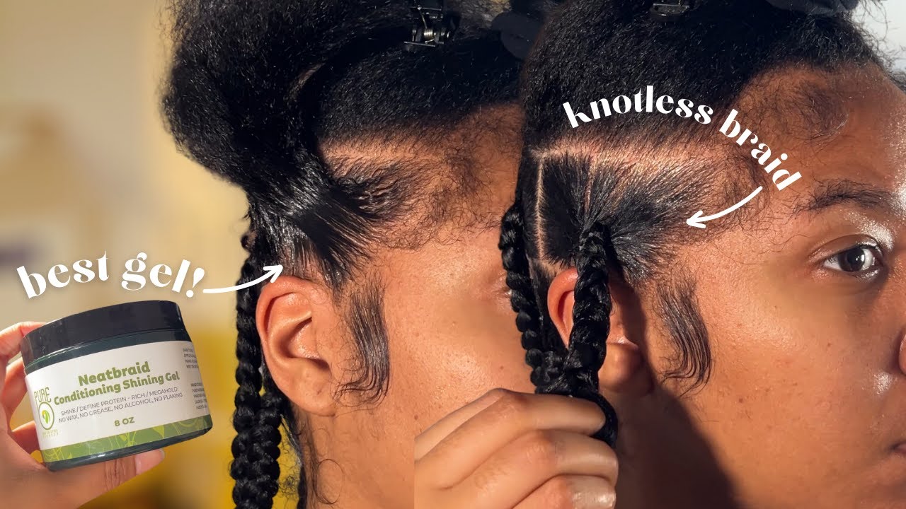 THIS IS THE BEST GEL FOR LARGE KNOTLESS BRAIDS - YouTube