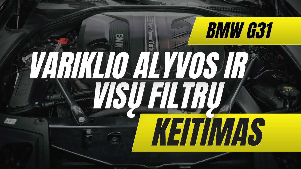 BMW G31 520d Variklio alyvos ir visų filtrų keitimas // Engine oil and ...