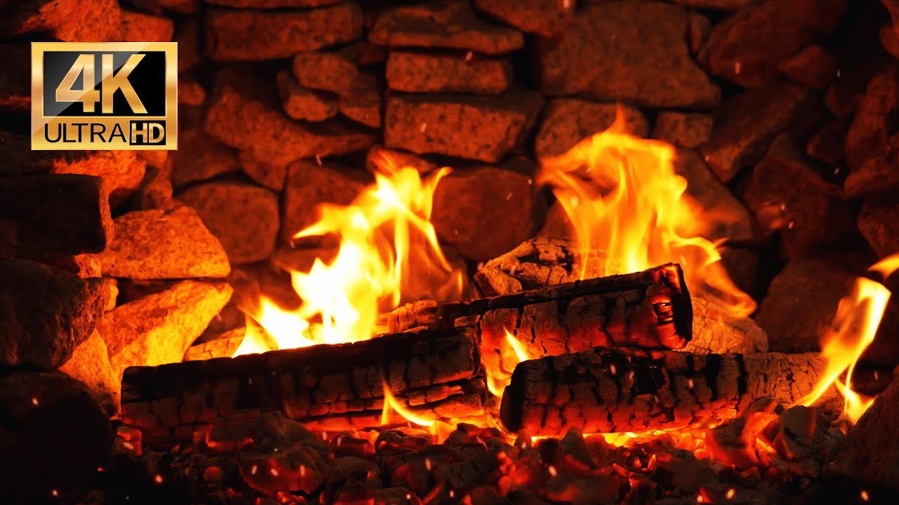 Soothing sounds of Fireplace for Relaxing, Sleeping, Study music, ASMR ...
