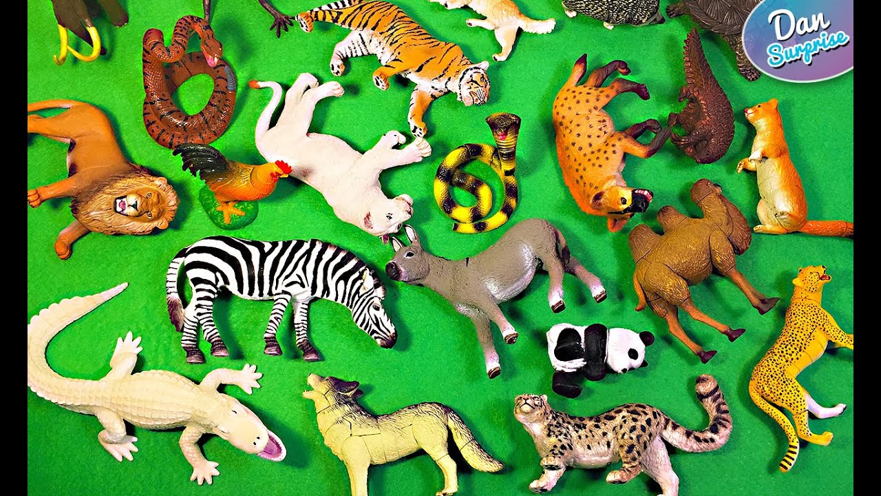 100 Animals Figurines - Lion, Hyena, Zebra, Lion, Tiger, Crocodile ...