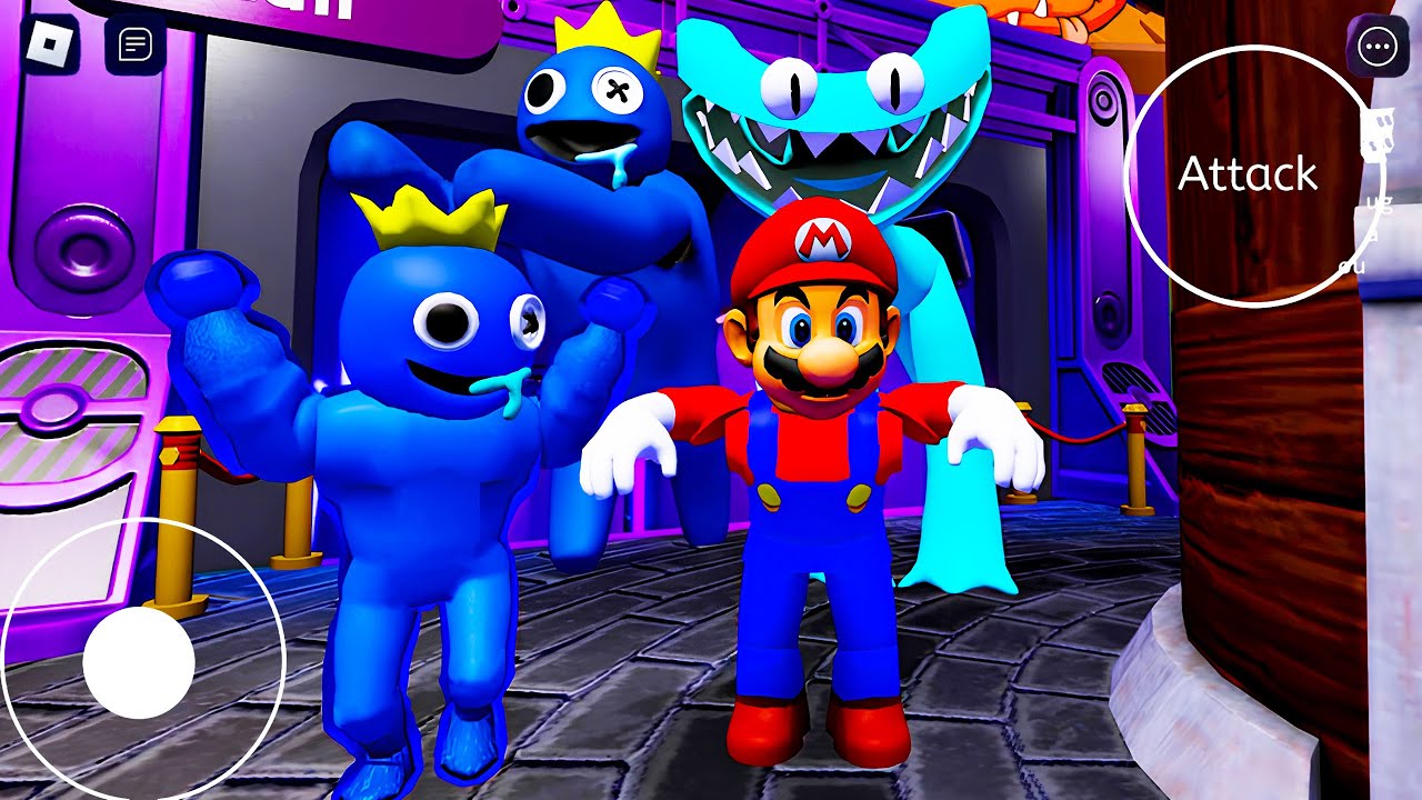 Playing as SUPER MARIO Vs BLUE Competition in RAINBOW FRIENDS 2 #roblox ...