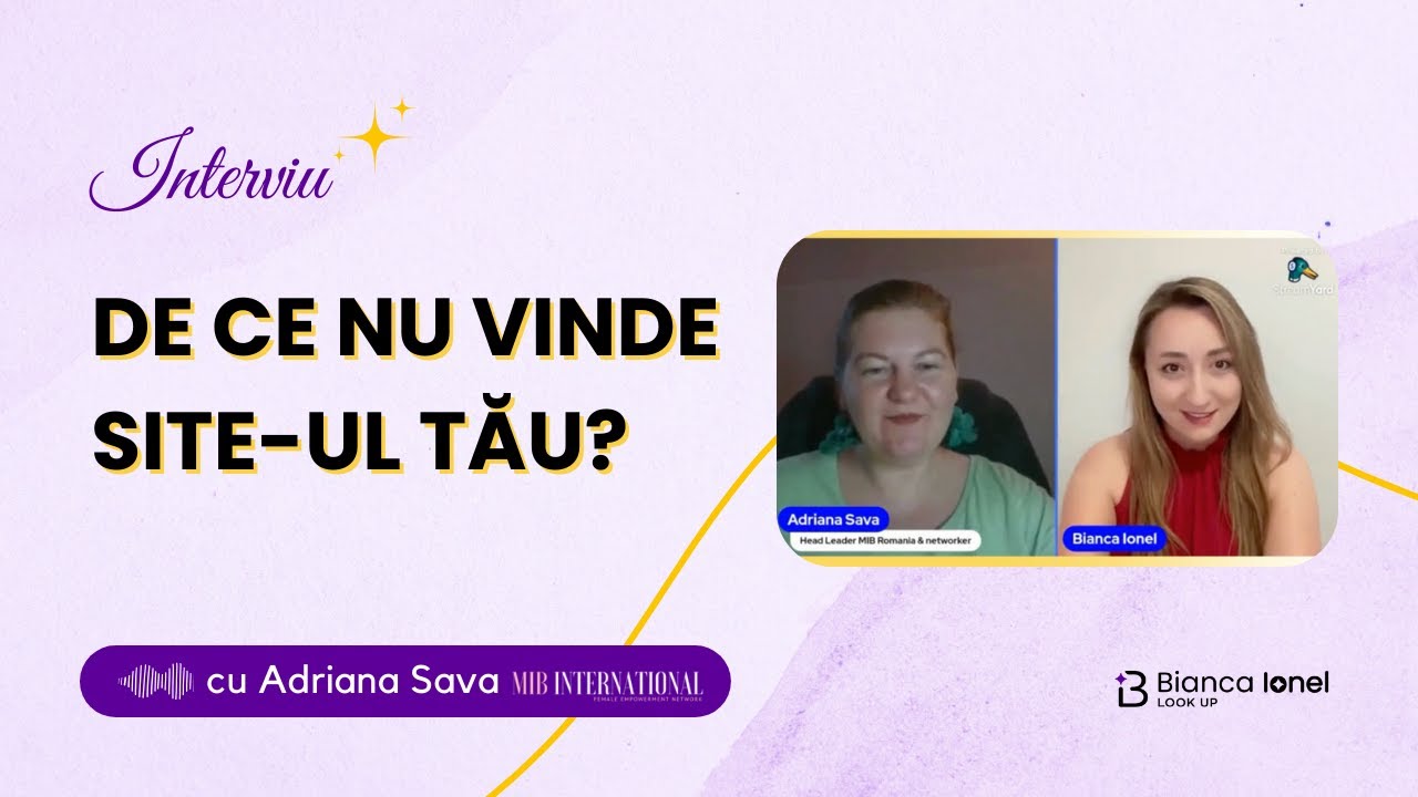 Bianca Ionel și Adriana Sava - 4 motive pentru care nu vinde site-ul ...