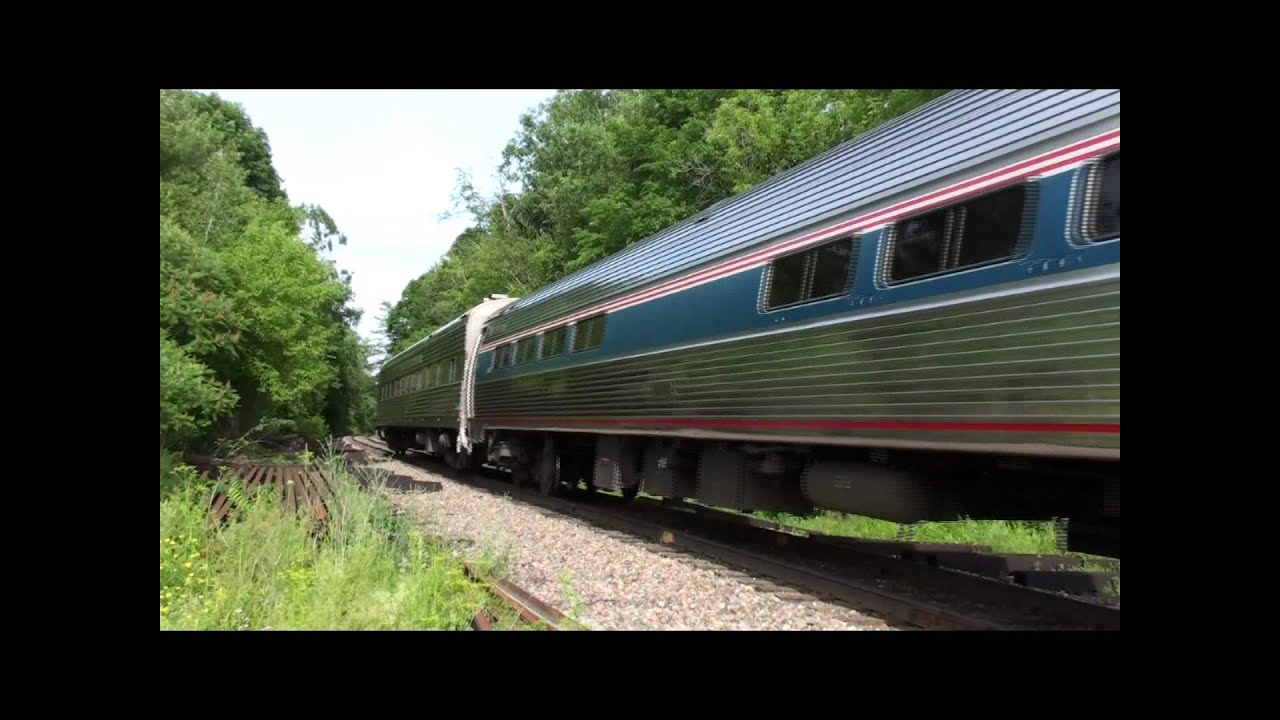 HD: Chasing Amtrak "Ethan Allen" 296 with Vermont Dining Train Diner ...