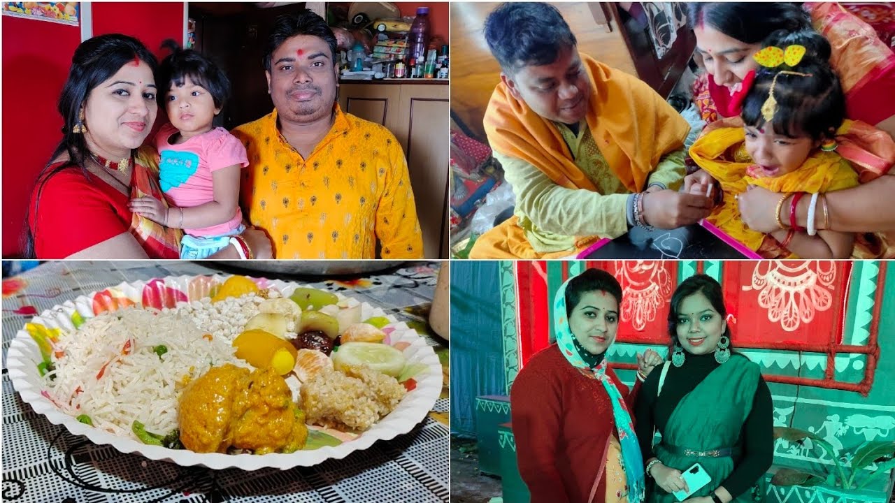 Saraswati Pujo te Tinni r haate khori 📝 - YouTube