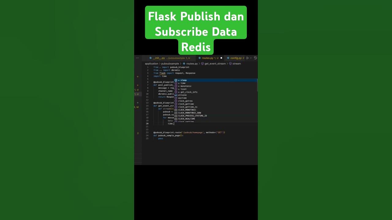 Flask Publish dan Subscribe Data Redis #python #pythondeveloper #redis - YouTube