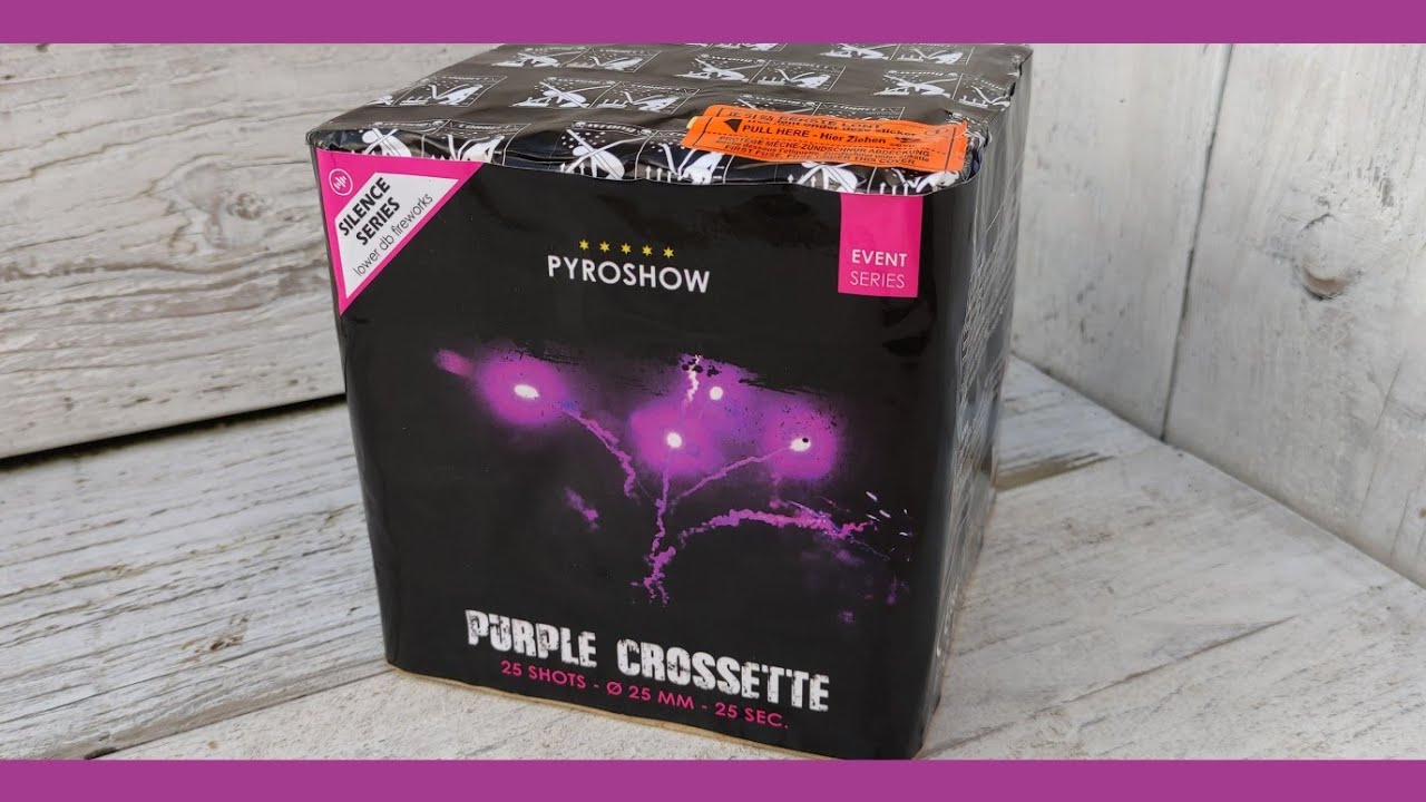 Purple Crossette 25 Shots | PYROSHOW | Broekhoff Vuurwerk - YouTube