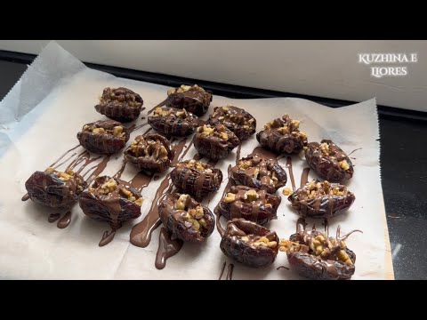 Hurme te pergaditura me arra dhe qokollad per iftar|Dates with walnuts ...