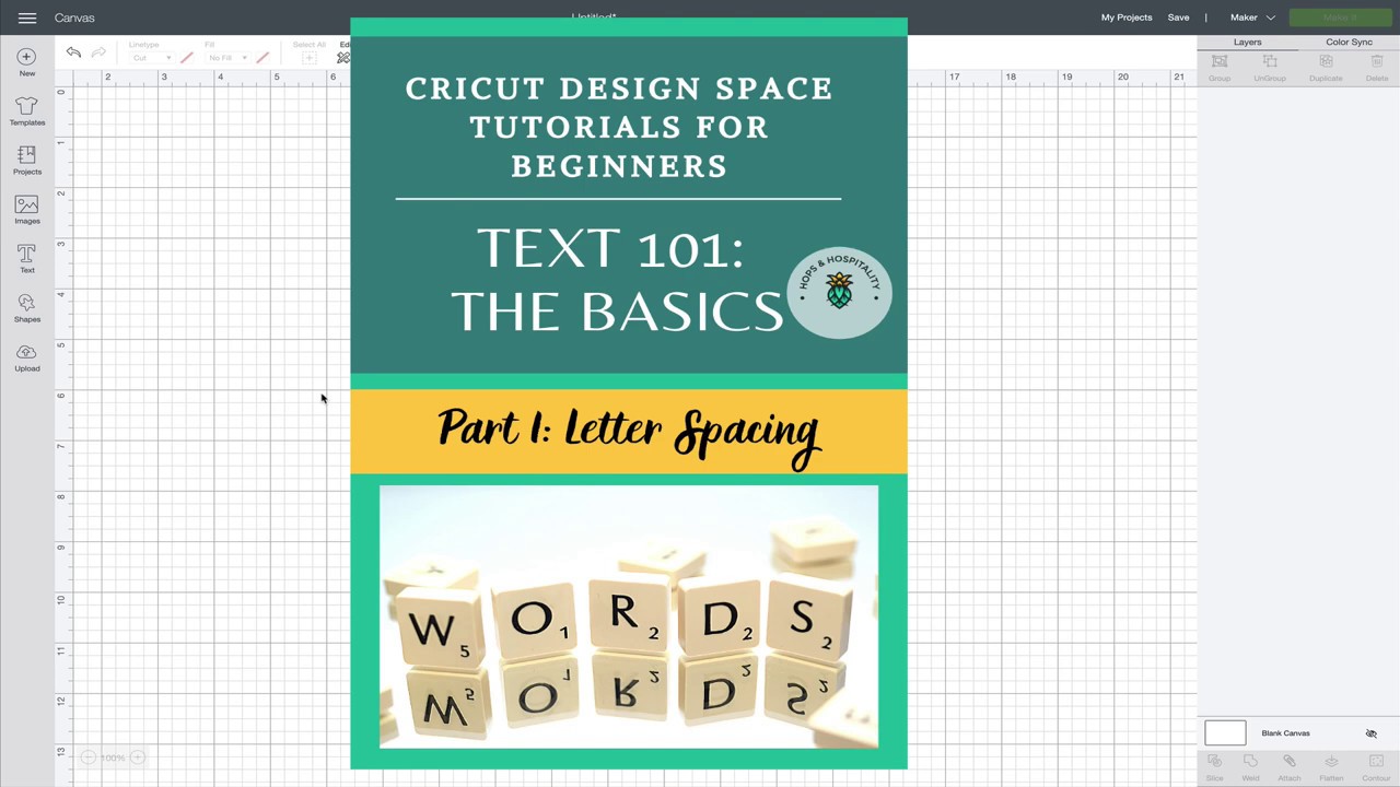 Cricut Design Space Tutorials - Text 101 - YouTube