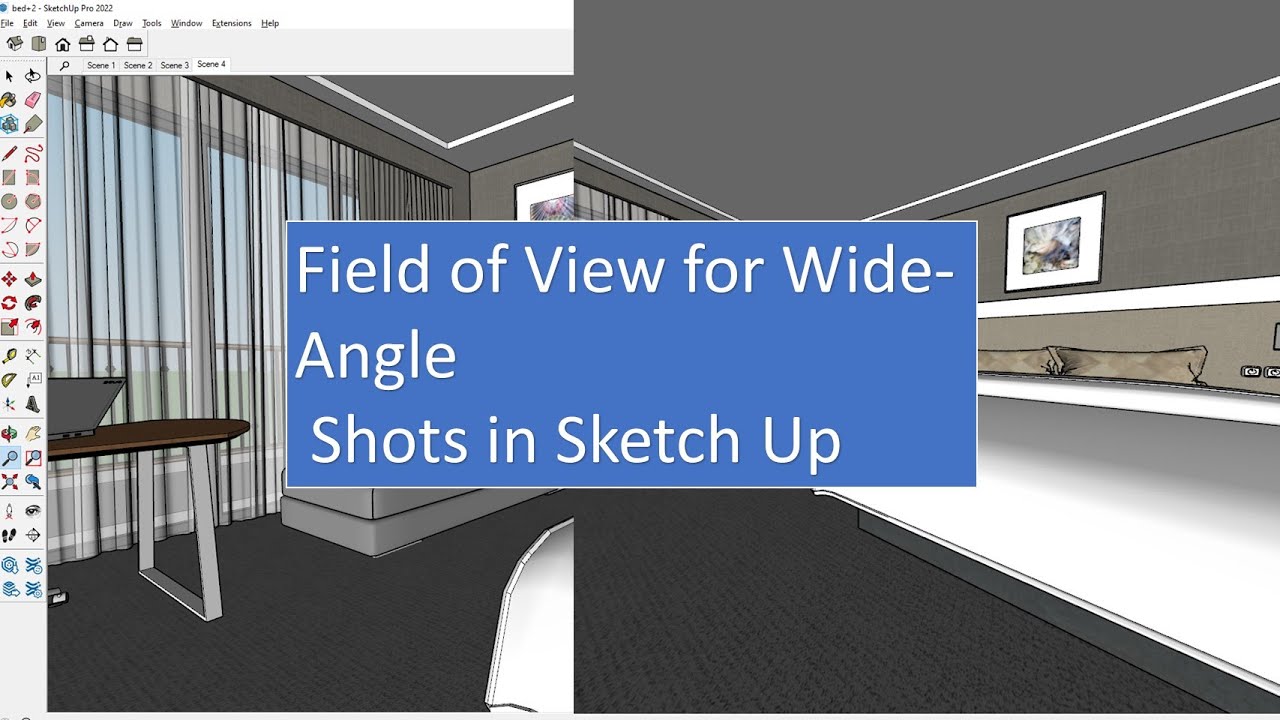 How to Adjust Field of View for Wide-Angle Shots in SketchUp | Quick ...
