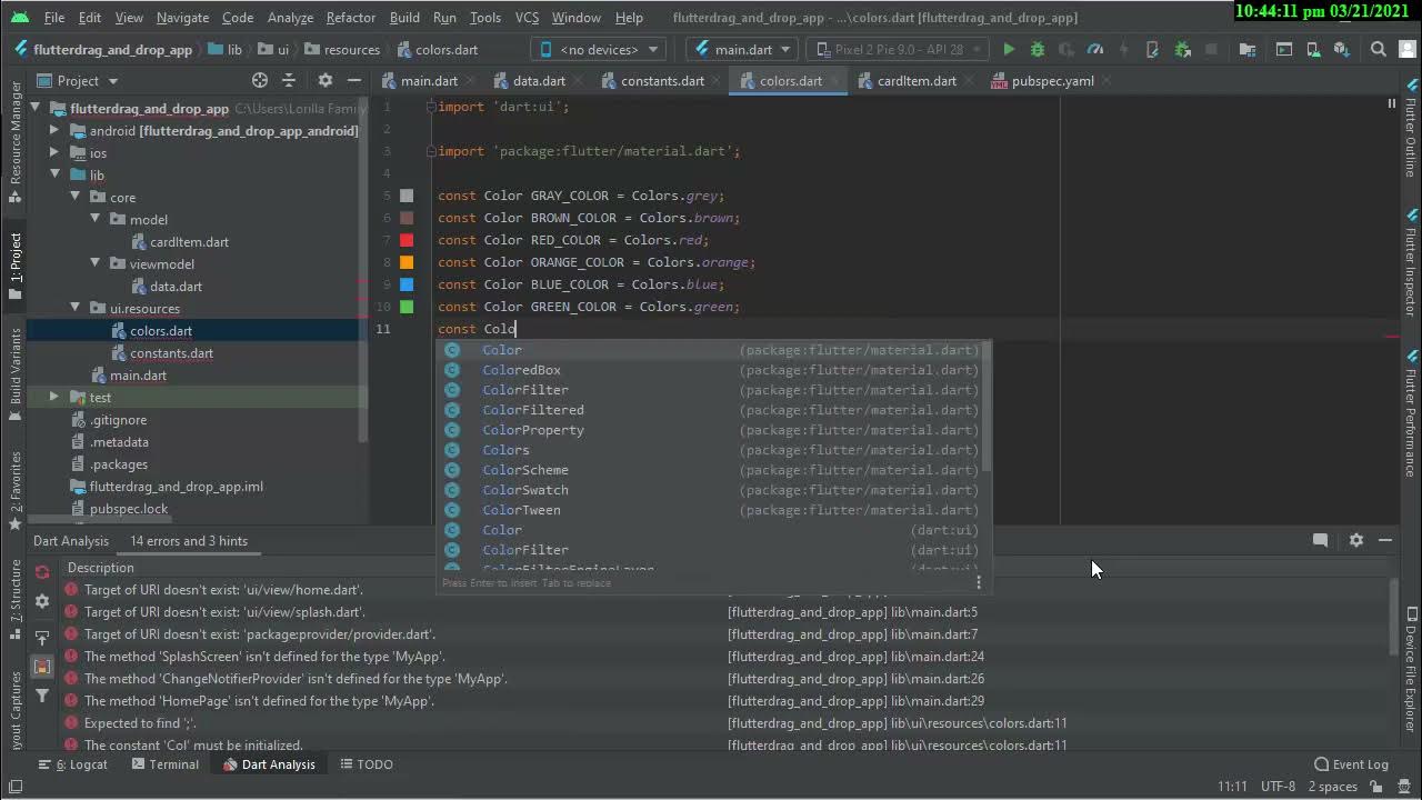 【FLUTTER ANDROID STUDIO and IOS】drag and drop widget - YouTube