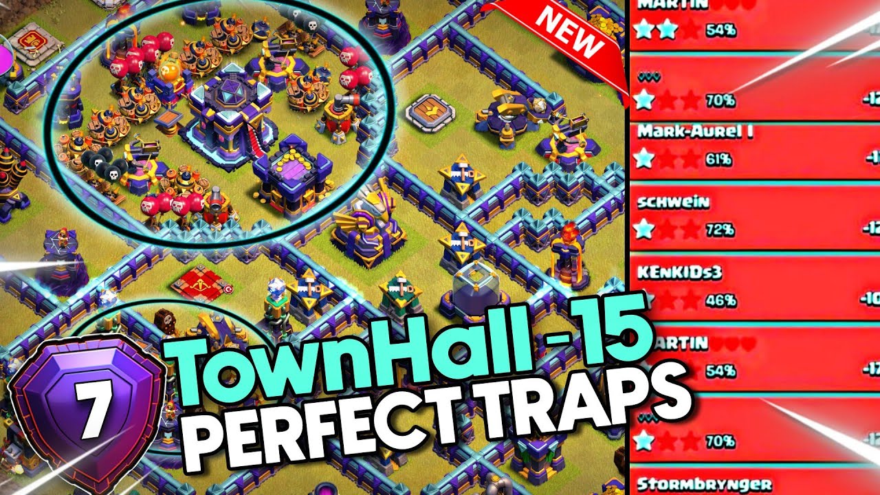 Finally! With Perfect Traps and Most Powerful Base Link Available TownHall 15 - YouTube