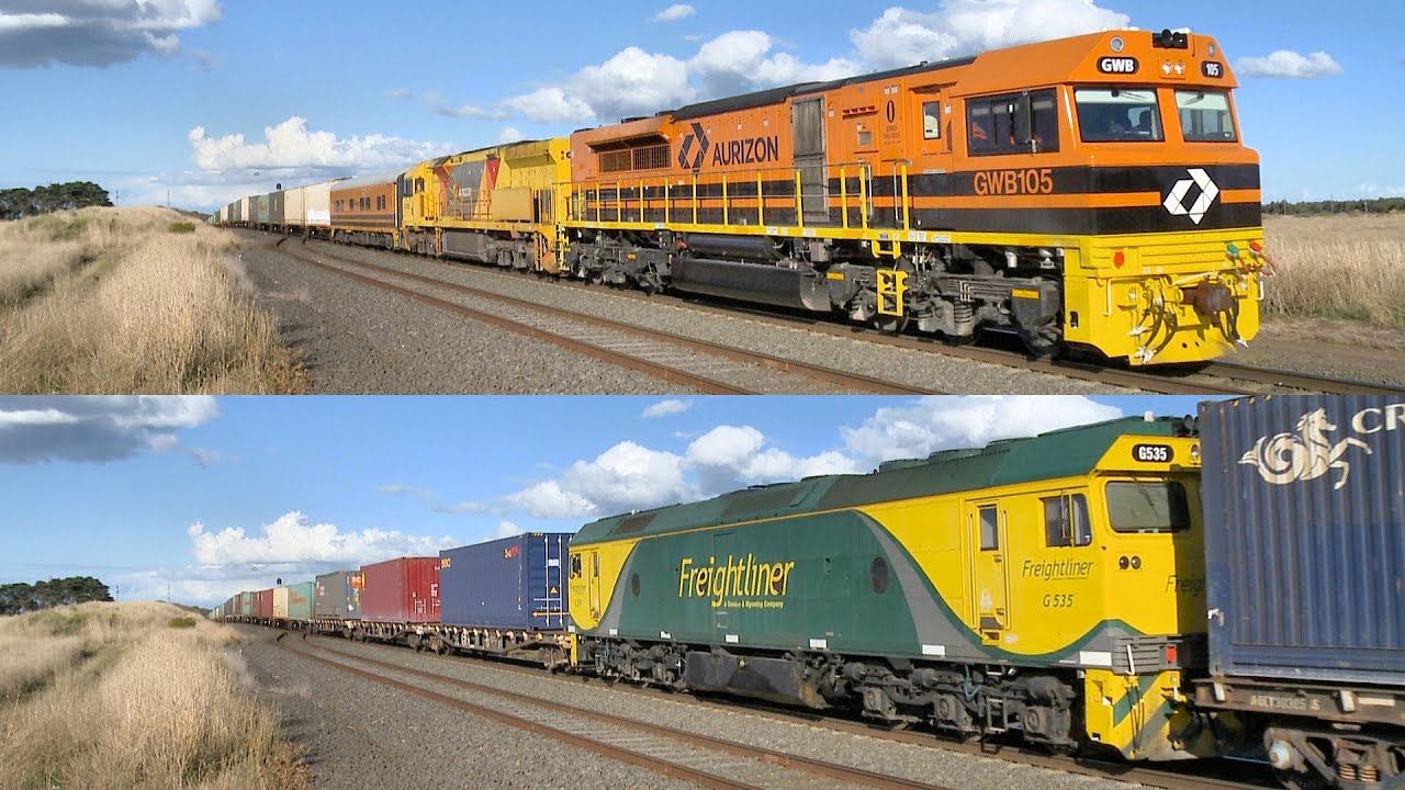 7MP1 Aurizon / Team Global Express Container Train With GWB105 ACC6032 ...