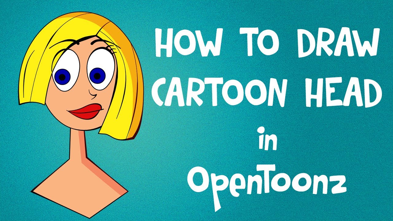 OpenToonz tutorial: How to draw Cartoon Head - YouTube