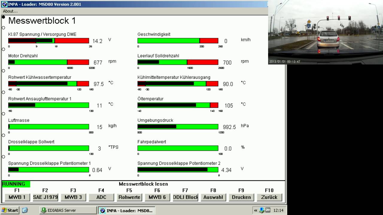 e90 n43 inpa live data - YouTube