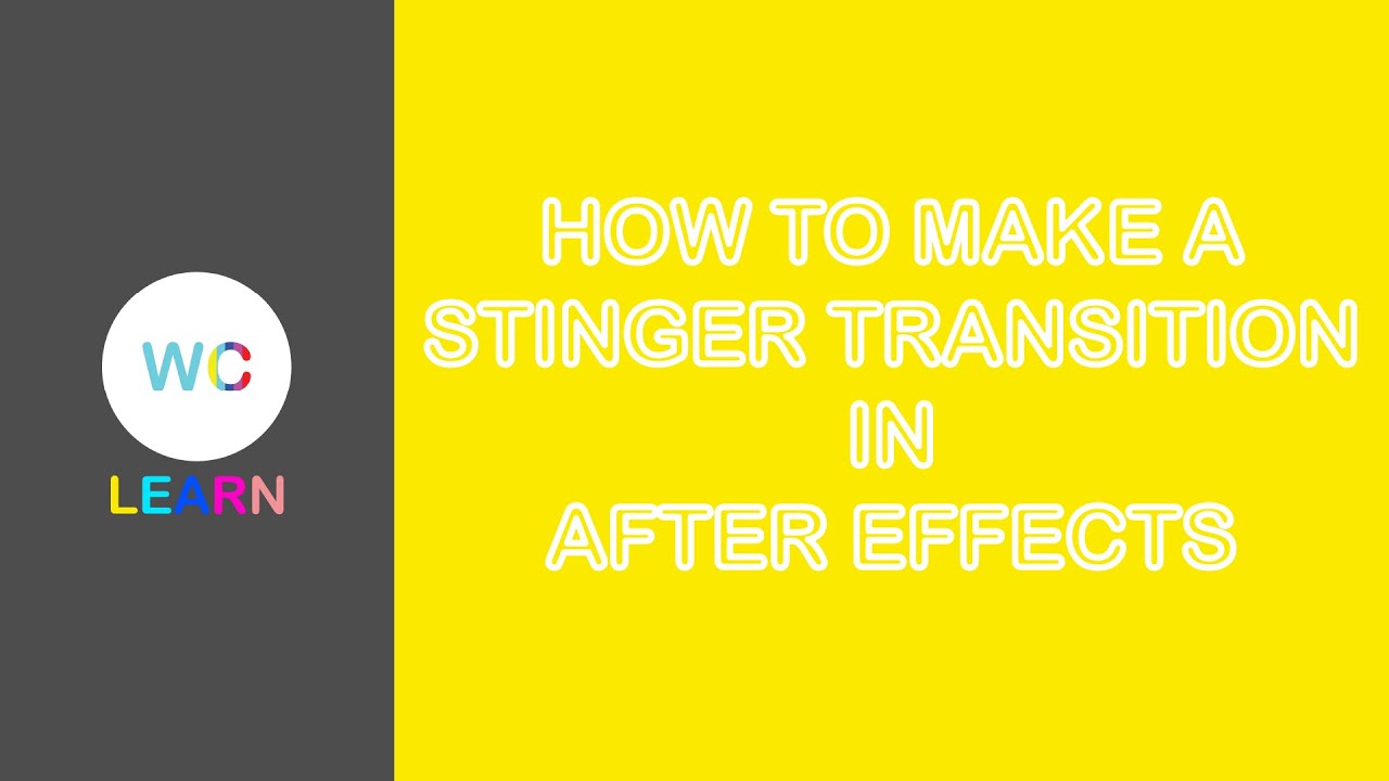 How to make a stinger transition in After Effects│Motion Graphic ...