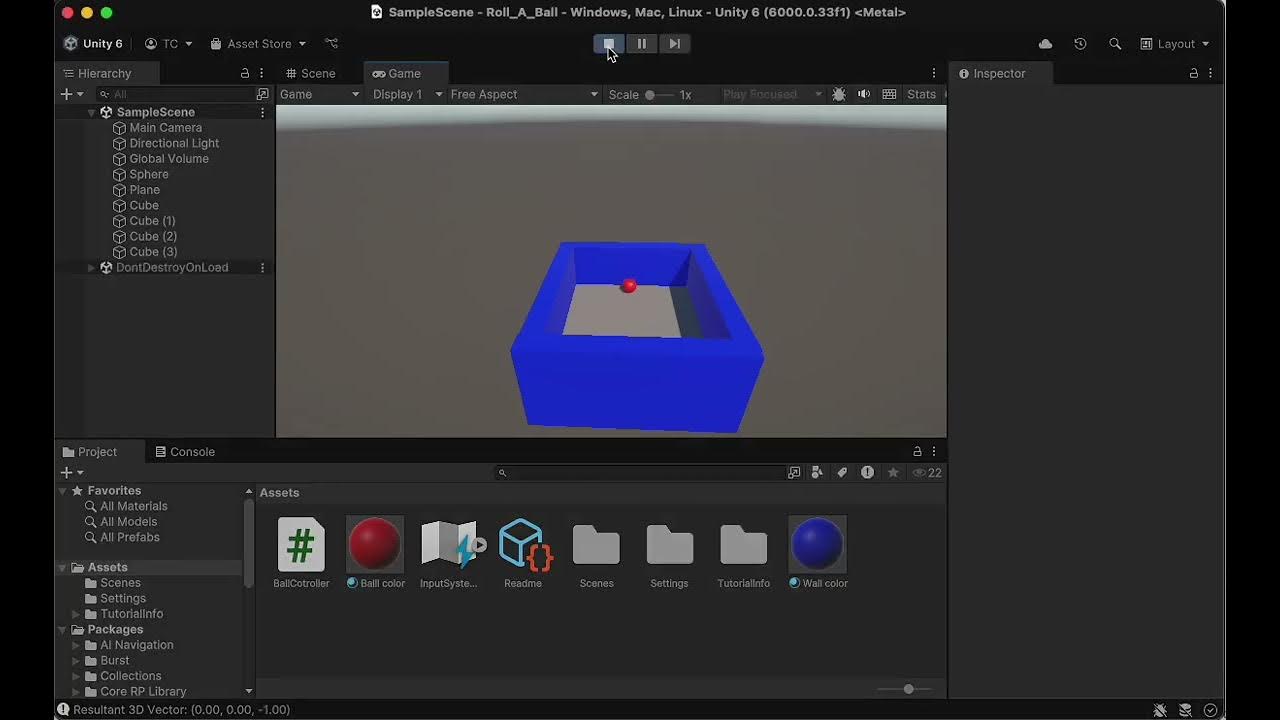 Rolling a Ball - Unity - YouTube