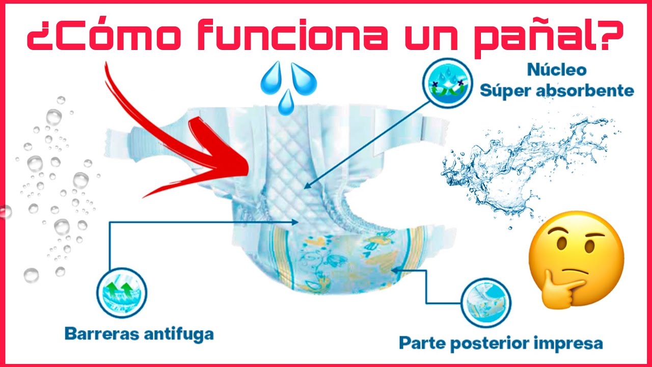 CÓMO FUNCIONA UN PAÑAL🤨|| ¿CÓMO ES POSIBLE QUE ABSORBA TANTO LÍQUIDO ...