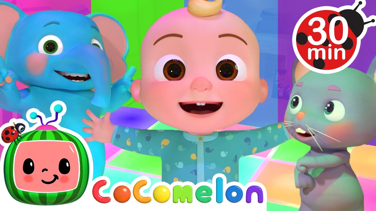 Rainbow Color Dance Song | Looby Loo | CoComelon Nursery Rhymes & Kids ...