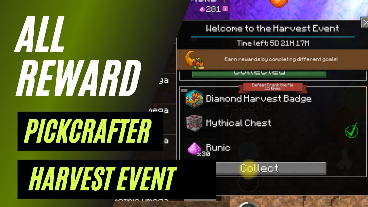 Pickcrafter Harvest Event | Harvest Dinner Pickaxe | Pickcrafter ...