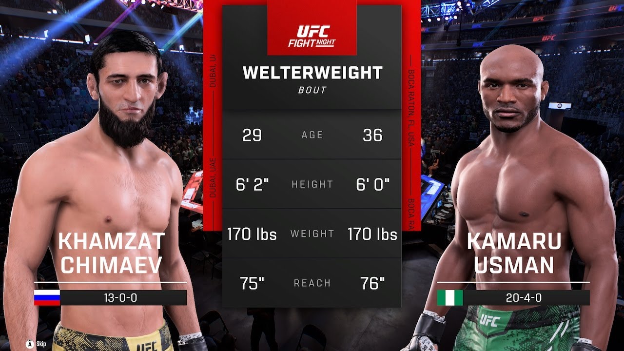 Khamzat Chimaev vs. Kamaru Usman Full Fight - UFC 5 Fight Night - YouTube