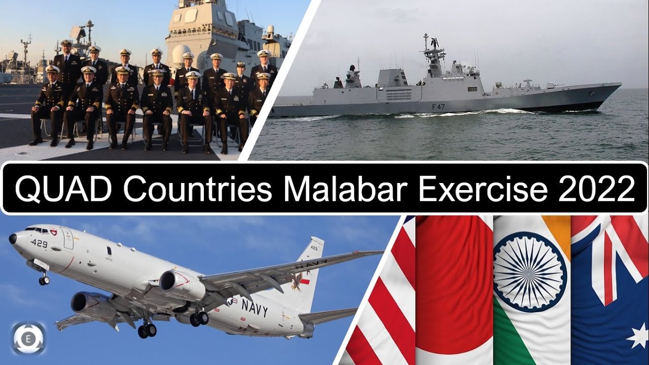 QUAD Countries Malabar Exercise 2022 | Shivalik & Kamorta - YouTube