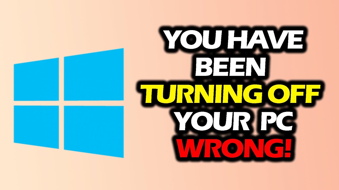 How to Properly Shut Down Your PC/Laptop | THE WAY YOU'RE TURNING OFF ...