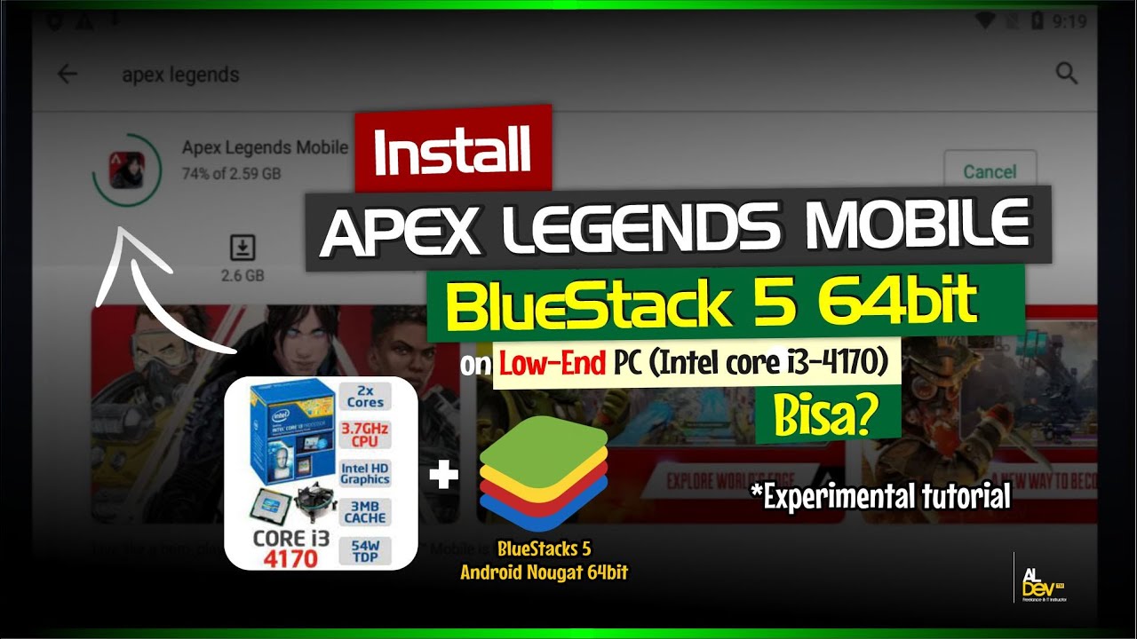 Install Apex Legends Mobile di Emulator Android Bluestacks 5 Nougat 64 ...