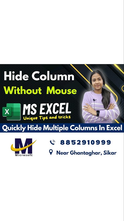 hide column without mouse excel, Quickly Hide Multiple Columns In Excel @msexcelwire - YouTube