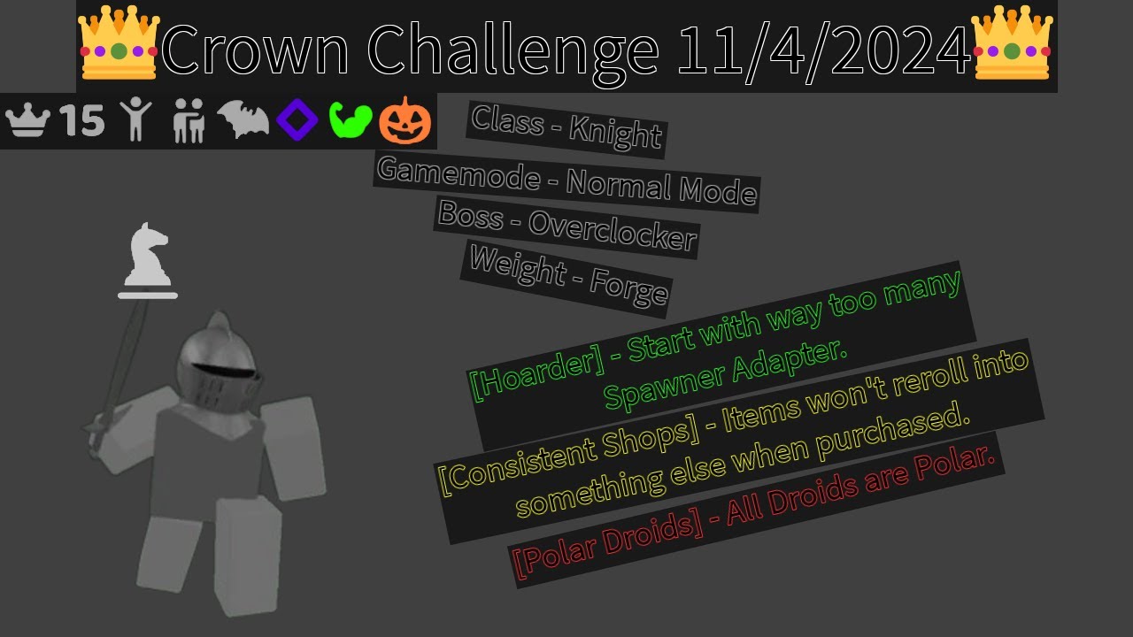 Crown Challenge 11/4/2024 (pers) - Randomly Generated Droids - YouTube