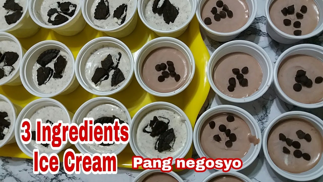 Homemade Ice Cream/3 ingredients na icecream pang negosyo - YouTube