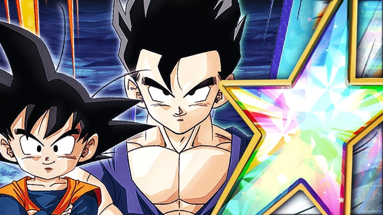 ONE OF THE BEST SSRS IN THE GAME! 100% RAINBOW STAR SSR GOHAN & GOTEN ...