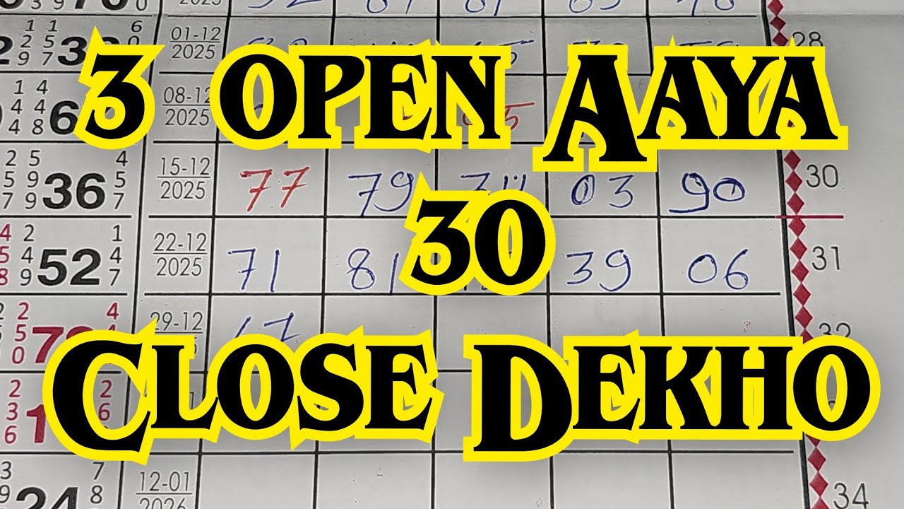Main Bazar Trick Today 30-12-2025 | Main Bazar Open & Panel Line - YouTube
