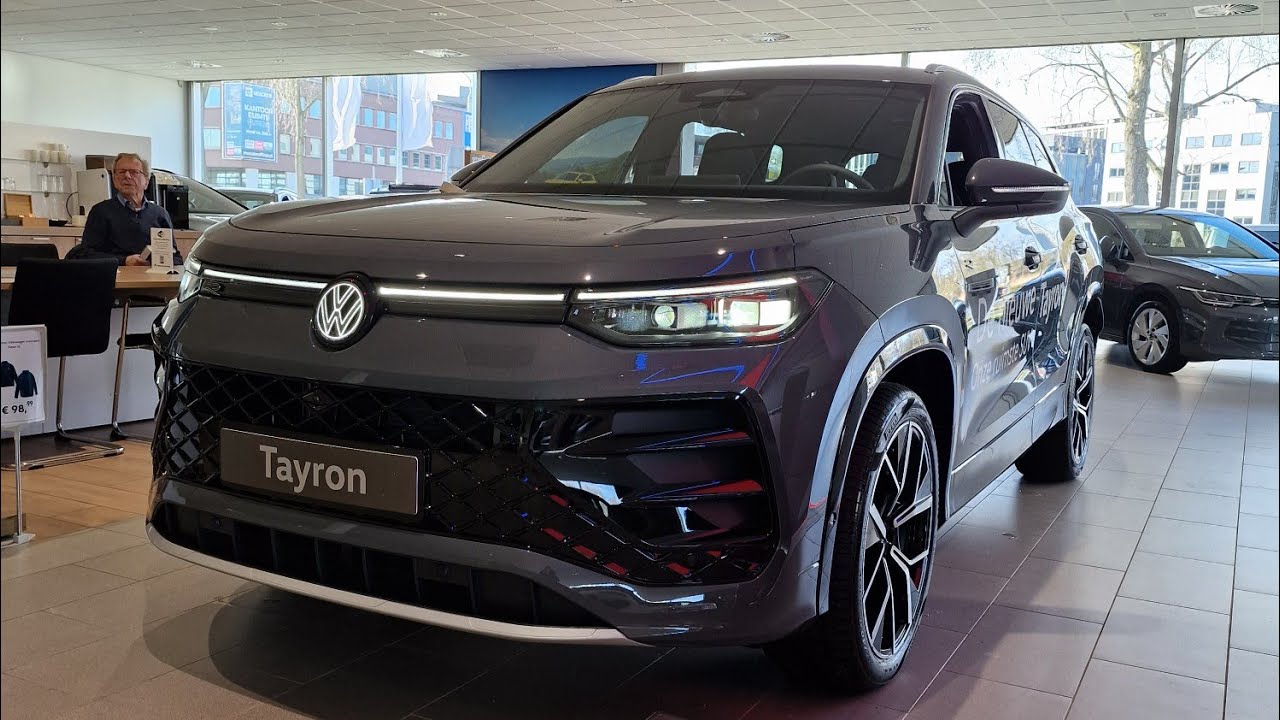 The new Volkswagen Tayron R-Line Walk around in Dolphin Grey in 4K ...