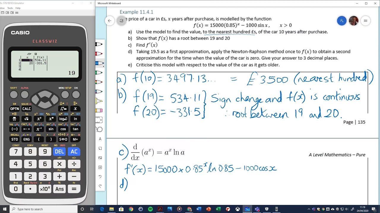 A2 Maths Pure Chapter 11 Numerical Methods Example 11.4.1 - YouTube
